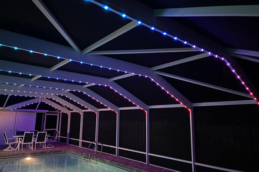 Pool Cages | Backyard Pool Lighting | Permanent Outdoor LED Lights